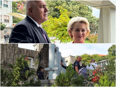 ПЪРВО В ПИК Борисов посрещна с букет Урсула зверски мерки за сигурност в Пловдив СНИМКИ