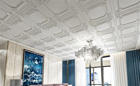 Vevor Ceiling Tiles 12 Pack 24 X 24 In Drop Ceiling Tiles Premium Pvc