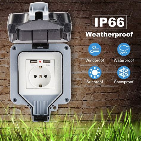 Водонепроницаемая уличная розетка 16А Ip66 максимальная мощность нагрузки 3800 Вт купить по