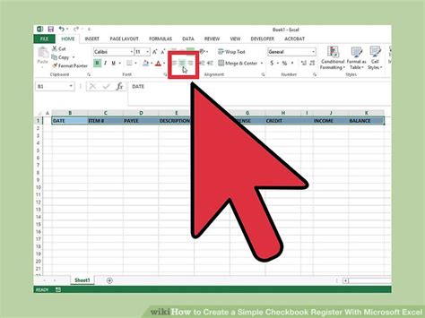 How To Create A Simple Checkbook Register With Microsoft Excel