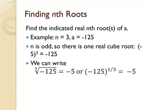 7 1 nth roots and rational exponents pptx