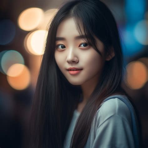 Premium Ai Image A Girl With Long Hair And A Shirt That Says Quot She