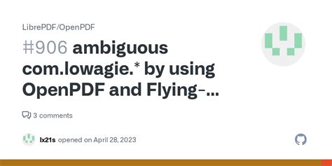 ambiguous com lowagie by using openpdf and flying saucer · issue 906 · librepdf openpdf · github