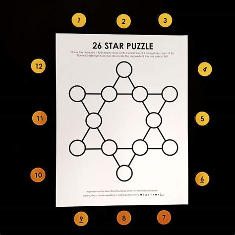 26 Star Puzzle Math Love