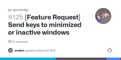 [feature request] send keys to minimized or inactive windows · issue