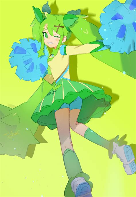 Hatsune Miku And Grass Miku Pokemon And 2 More Drawn By Makagi2 Danbooru