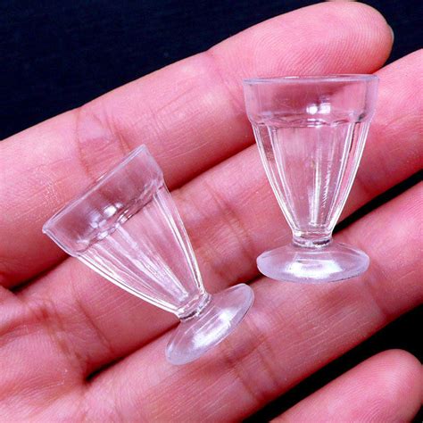 Dollhouse Milkshake Glasses Miniature Ice Cream Sundae Bowls Doll