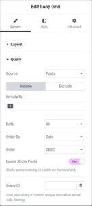 Loop Grid Widget Elementor
