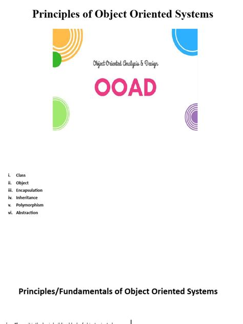 Lesson 2 Principles Of Object Oriented Systems Pdf Class