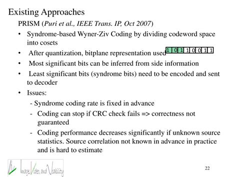 Ppt Adaptive Rate Distortion Based Wyner Ziv Video Coding Powerpoint Presentation Id5032201