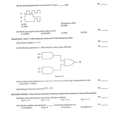 Solved The Timing Diagram Below Is Correct For A Input Chegg Com