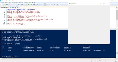 Windowsformsform Operating Systems Scripting Powershell And