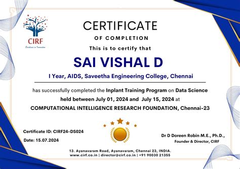 Sai Vishal On Linkedin Datascience Inplanttraining Cirf Learningjourney Datadriven
