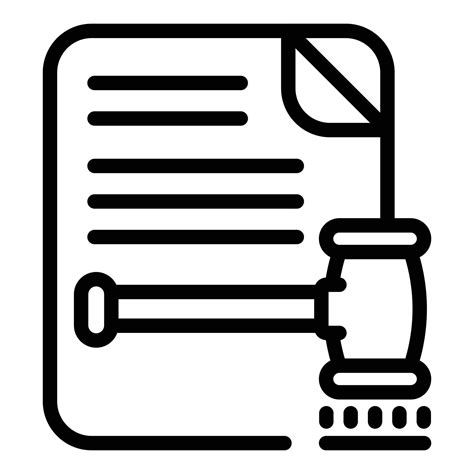 Law Document Icon Outline Style 15909410 Vector Art At Vecteezy