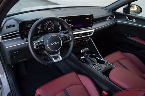 Luxury Redefined Kia K5 Gt Line Wolf Grey Red Interior Dream Life