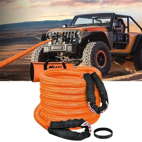 Nilight Kinetic Recovery Rope 48000 Lbs 1in X 20ft Snatch Strap Heavy