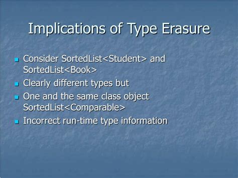 ppt type erasure breaking the java type system powerpoint presentation id 1325346
