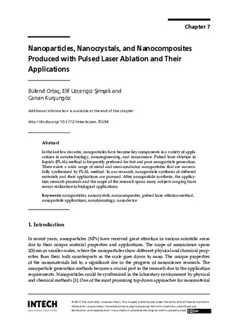 Pdf Laser Ablation From Fundamentals To Applications