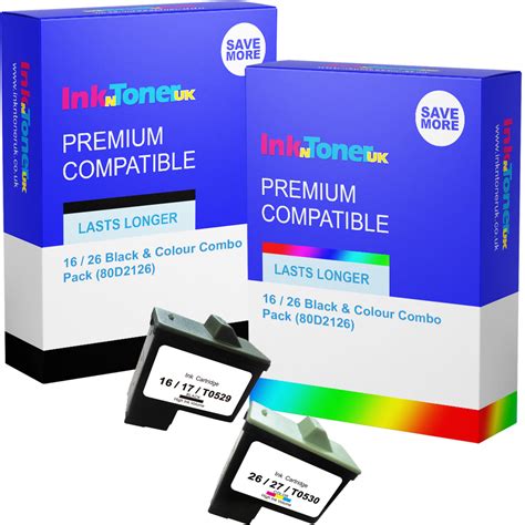 Premium Remanufactured Lexmark 16 26 Black And Colour Combo Pack Ink