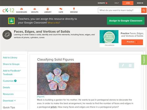 Ck 12 Geometry Classification Of Solid Figures Unit Plan For 6th 8th Grade Lesson Planet
