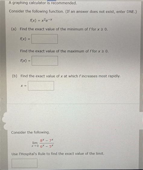 solved a graphing calculator is recommended consider the