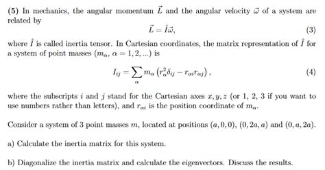 Solved In mechanics the angular momentum ſ and the Chegg