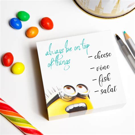 Buy Minions Despicable Me Memo Note Paper Pad 3 5 X 3 5 Inches 90