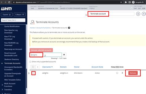 How To Terminate A Cpanel Account
