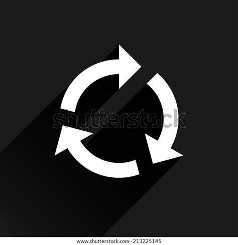 White Arrow Icon Reload Refresh Rotation Stock Vector Royalty Free Shutterstock