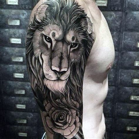 63 Roaring Lion Sleeve Tattoo Designs For Men