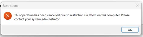 Print Perfect This Operation Has Been Cancelled Due To Restrictions In Effect On This Computer