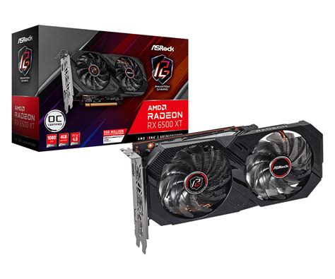 ASRock | AMD Radeon™ RX 6500 XT Phantom Gaming D 4GB OC
