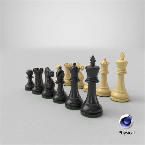 Набор шахматных фигур 3D Модель $49 - .ma .max .upk .unitypackage .obj ...