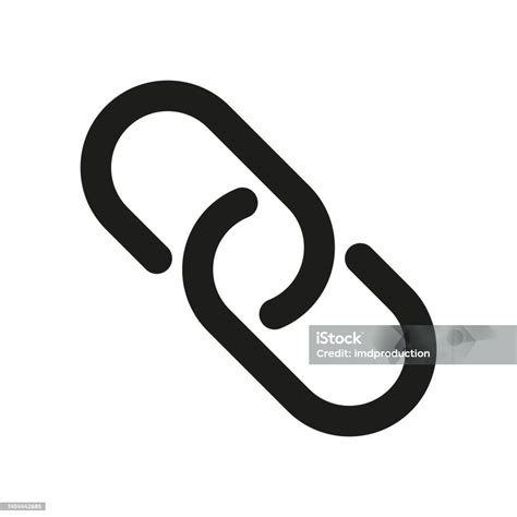 Chain Link Icon Hyperlink Chain Symbol Vector Illustration Stock