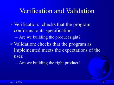 PPT Verification And Validation PowerPoint Presentation Free Download ID