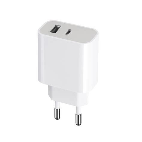 Hálózati Töltőfej Adapter Gyorstöltő Type C Usb Port Fehér 20w