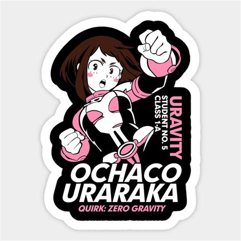 Ochaco Uraraka From Boku No Hero Academia Sticker Pegatinas Bonitas