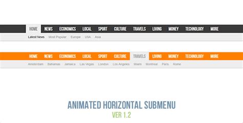 [free download] animated horizontal submenu with horizontal menu