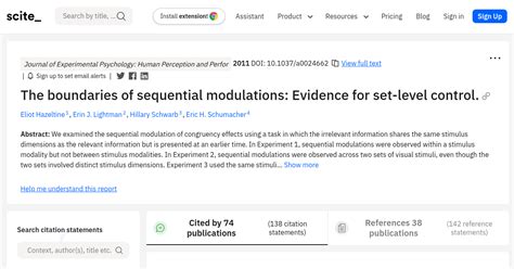 The Boundaries Of Sequential Modulations Evidence For Set Level Control [scite Report]