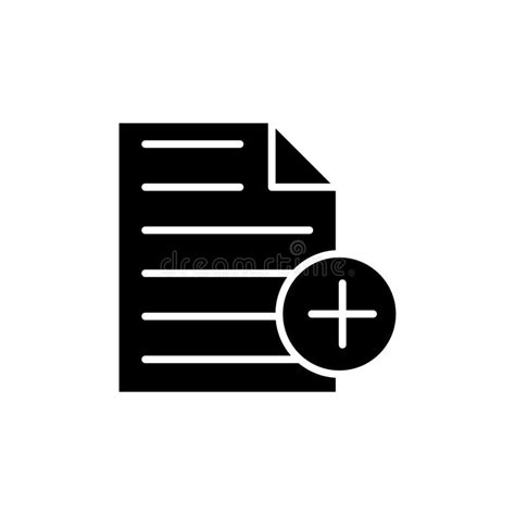Add Document Icon Set Add New File Or Page Vector Symbol In Black Filled And Outlined Style
