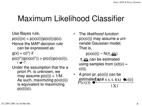 Ppt Optimal Decision Rules In Statistical Pattern Classification Powerpoint Presentation Id