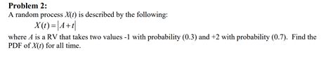 Solved Problem 2 A Random Process X T Is Described By The Chegg Com