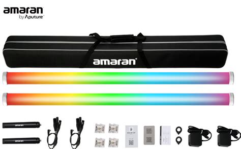 Aputure Amaran Pt4c 2 Light Production Kit 32w Rgbww Pixels Tube Led 120cm 47 2inch