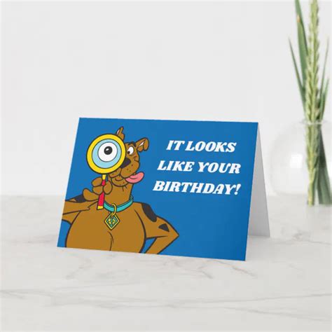Scooby Doo With Magnifying Glass Card Zazzle