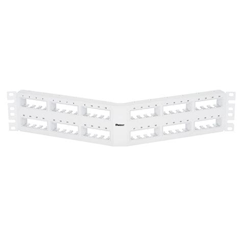 48 Port Mini Com Flush Mount Angled Modular Patch Panel 2ru Grp4 Cppa4