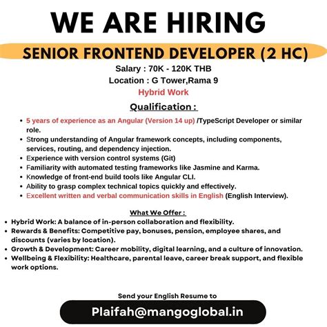 frontenddeveloper wfh wfa workfromhome hybridwork angular