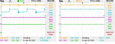 experimental waveforms obtained from the prototype converter to