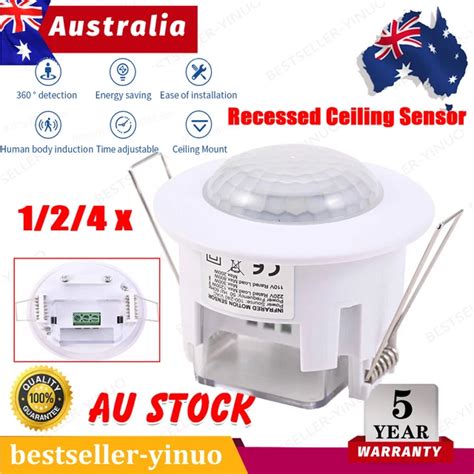 360 Degree Recessed Pir Ceiling Occupancy Motion Sensor Detector Light