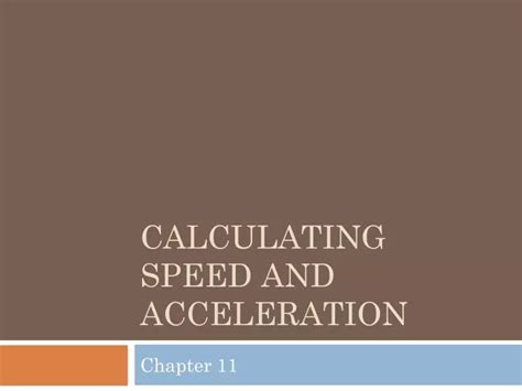 PPT Calculating Speed And Acceleration PowerPoint Presentation Free Download ID 7070589