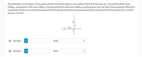 Solved Two Dimensions In The Figure Three Point Particles Chegg